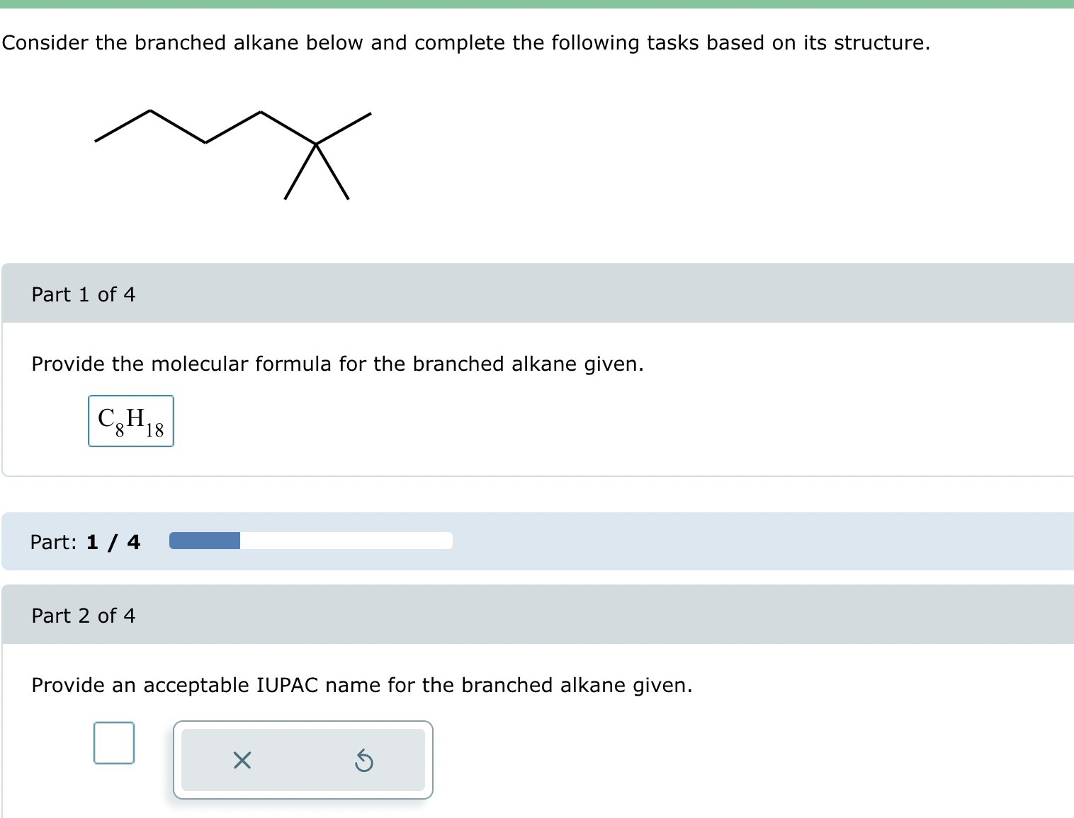 Solved Consider the branched alkane below and complete the | Chegg.com Solved Consider the branched alkane below and complete the | Chegg.com