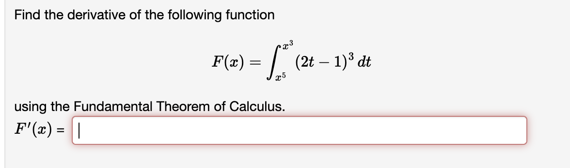 Solved Find the derivative of the following | Chegg.com