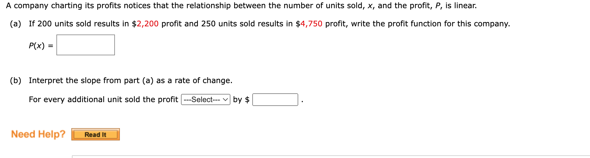 Solved A company charting its profits notices that the | Chegg.com