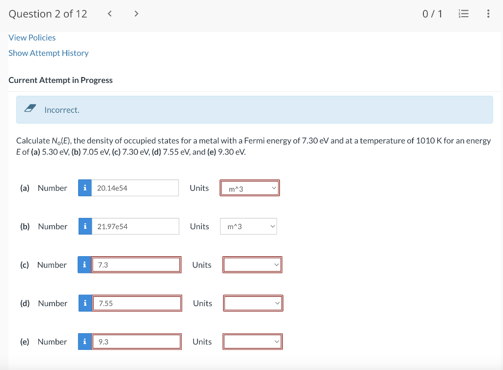 Current Attempt in Progress Incorrect. Calculate | Chegg.com