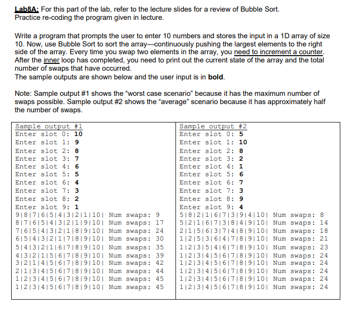 Solved Lab8A: For this part of the lab, refer to the lecture | Chegg.com