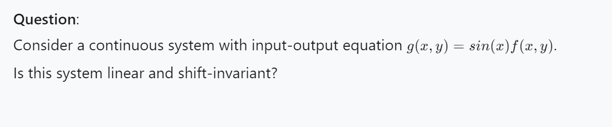 Solved Question: Consider a continuous system with | Chegg.com
