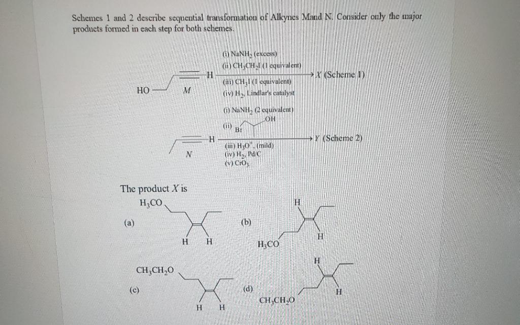 Solved Schemes 1 and 2 describe sequential transformation of | Chegg.com