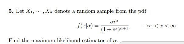 Solved Let x1,cdots,xn denote a random sample from the | Chegg.com Solved Let x1,cdots,xn denote a random sample from the | Chegg.com