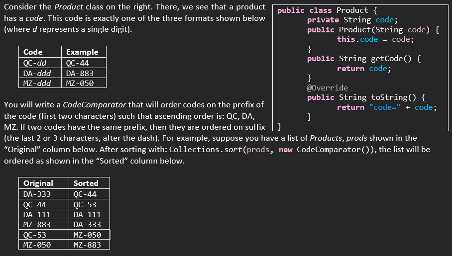 Solved Provided Code, all part of one package. Please help | Chegg.com
