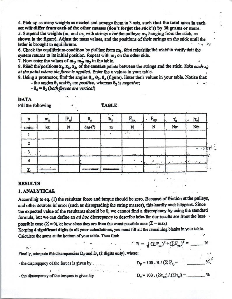 Solved MDCC-KENDALL PHY2048L/2053L Name: STATICS PURPOSE To | Chegg.com