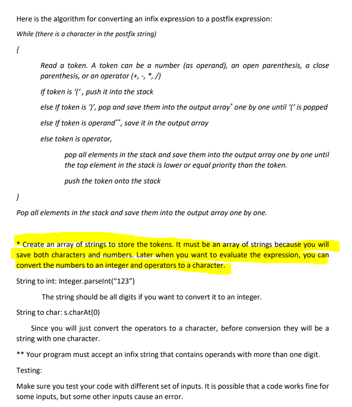Solved In this project you will create your own stack and | Chegg.com