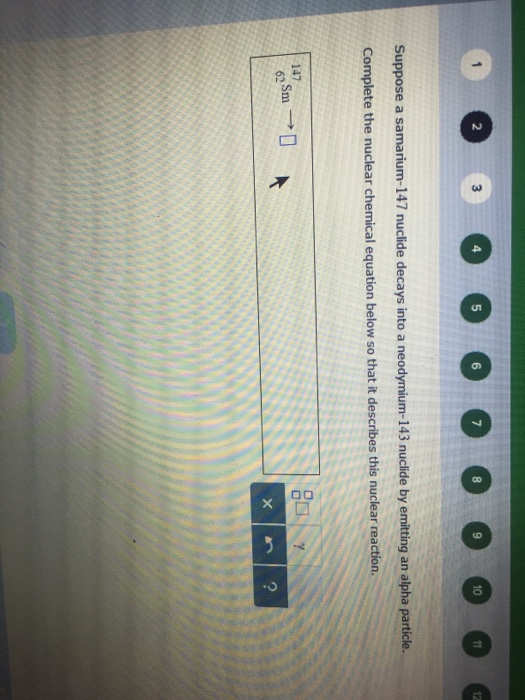 Solved Suppose a samarium-147 nuclide decays into a | Chegg.com