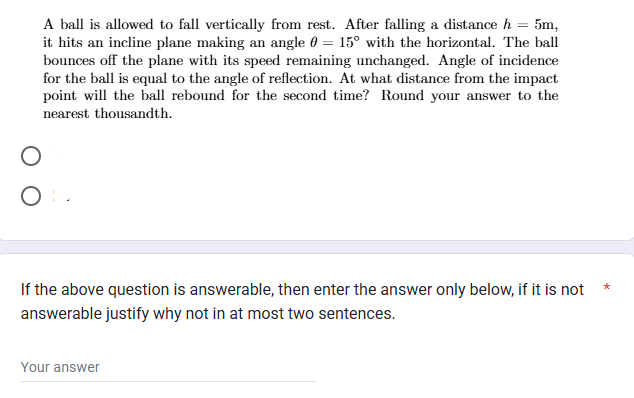 Solved A ball is allowed to fall vertically from rest. After | Chegg.com