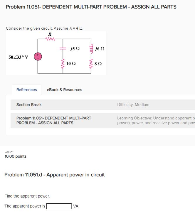 Solved Problem 11.051- DEPENDENT MULTI-PART PROBLEM - ASSIGN | Chegg.com