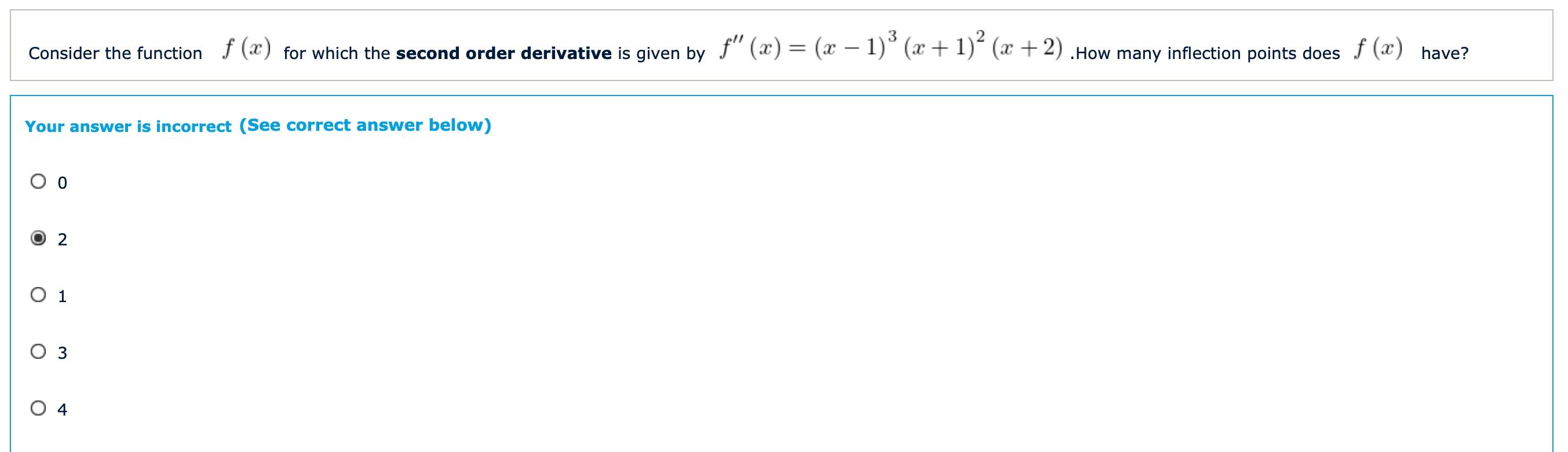 Solved 3 Consider the function f (x) for which the second | Chegg.com