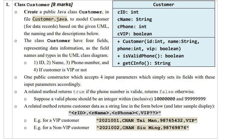 Solved Given Code Public Class Customer { Declare A