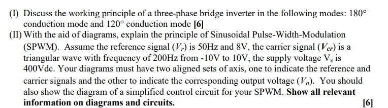 Solved (1) Discuss the working principle of a three-phase | Chegg.com