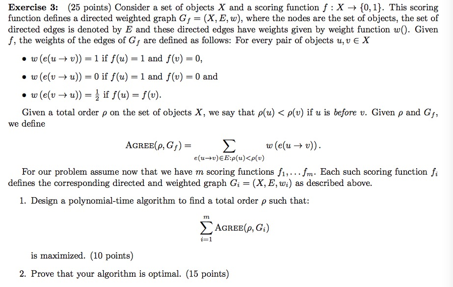 Exercise 3: (25 points) Consider a set of objects X | Chegg.com Exercise 3: (25 points) Consider a set of objects X | Chegg.com
