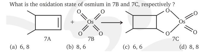 Solved What is the oxidation state of osmium in 7 B and 7C, | Chegg.com