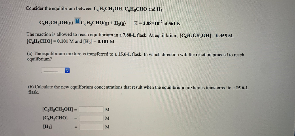 Solved Consider the equilibrium between CH,CHOH, CH CHO and | Chegg.com