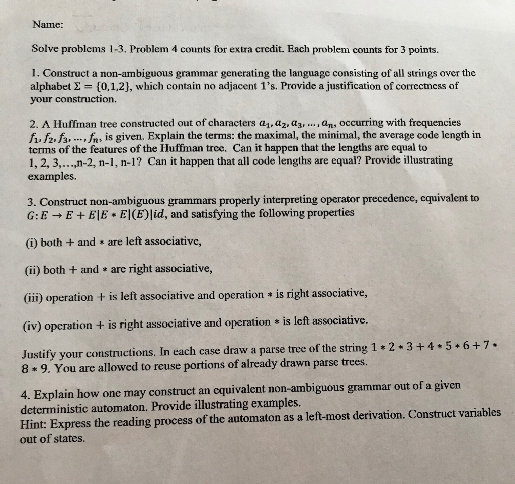 Solved If you could please help with 1-3. 4 if you can but | Chegg.com