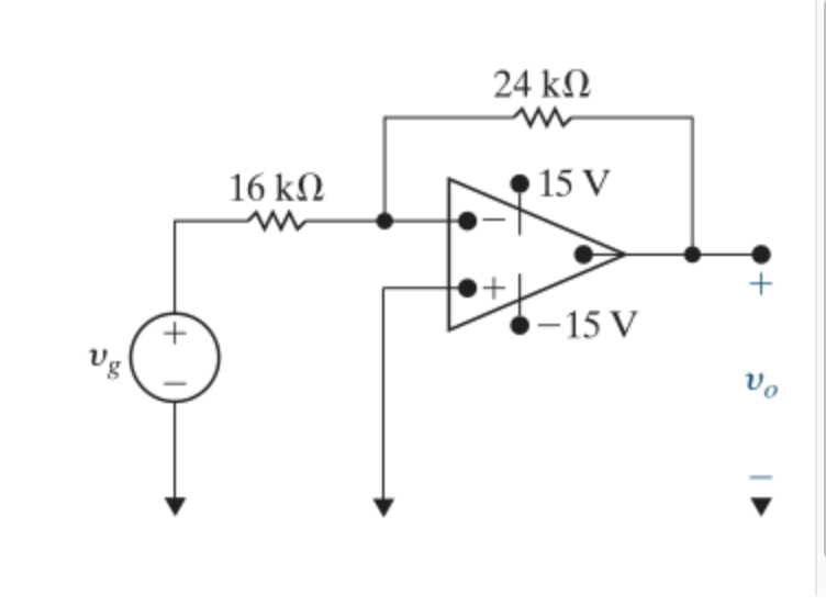 Solved The inverting amplifier in the circuit shown in | Chegg.com