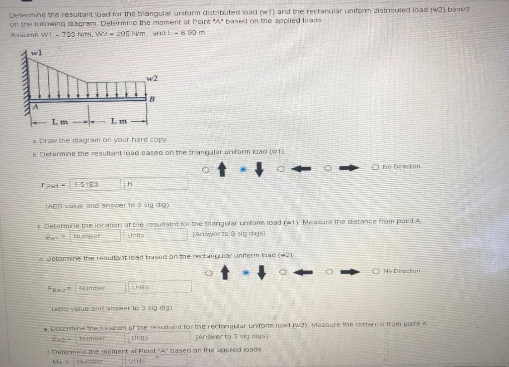 Solved Determine the resultant load for the triangular | Chegg.com