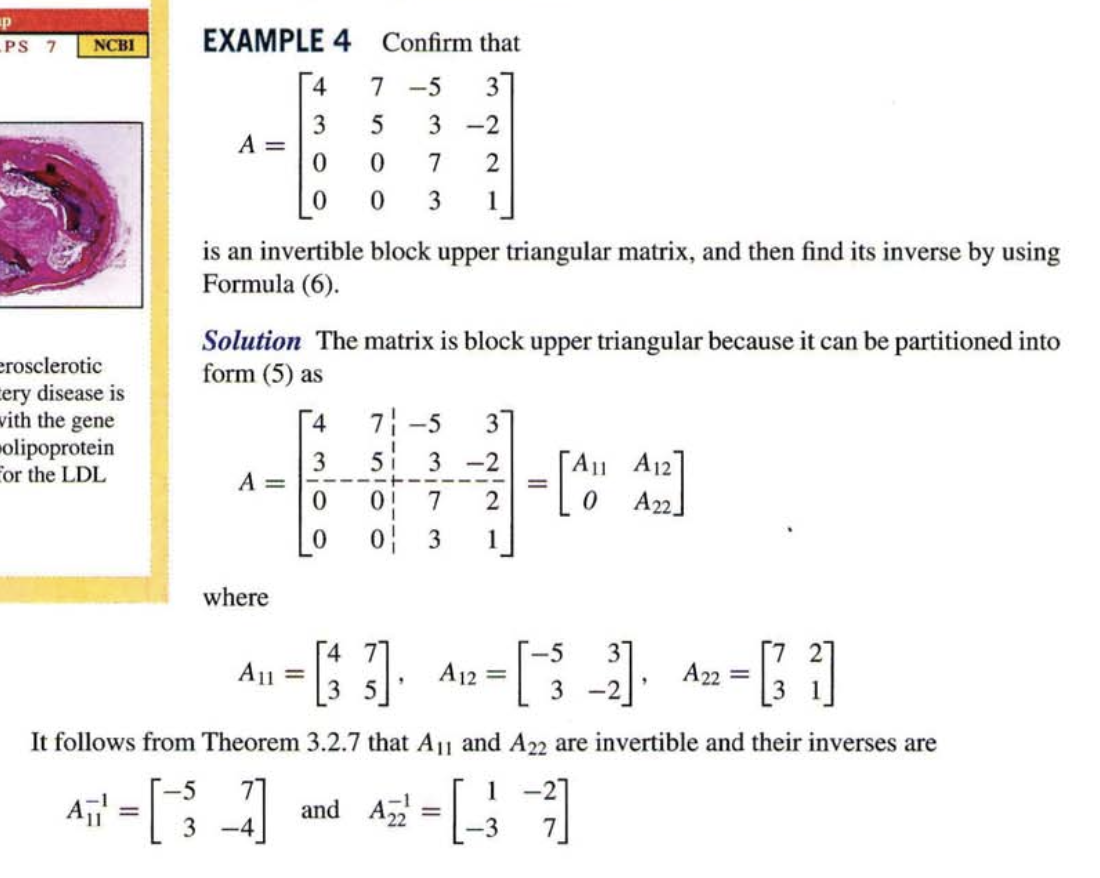 Solved EXAMPLE 4 Confirm that A=⎣⎡43007500−53733−221⎦⎤ is an | Chegg.com