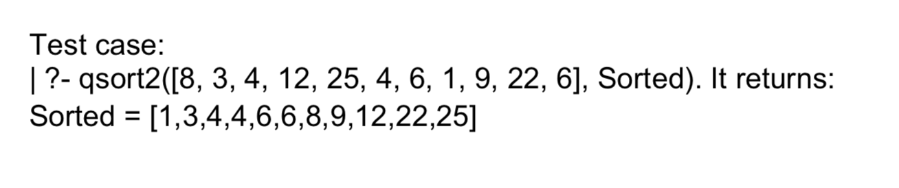 Solved Using Prolog Language Implement The Quicksort Choose
