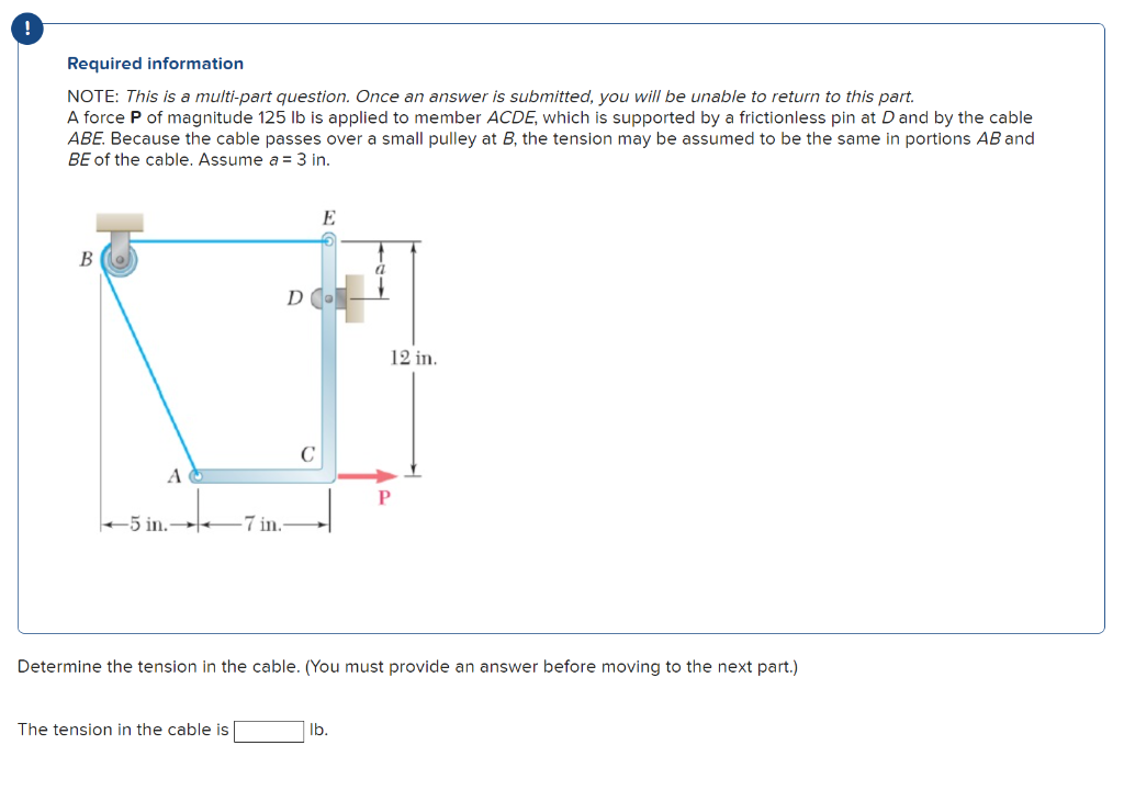Solved Required information NOTE: This is a multi-part | Chegg.com
