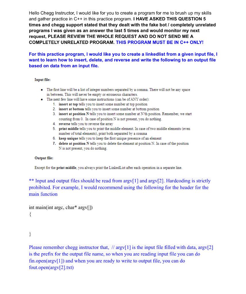 Solved Hello Chegg Instructor, I would like for you to | Chegg.com