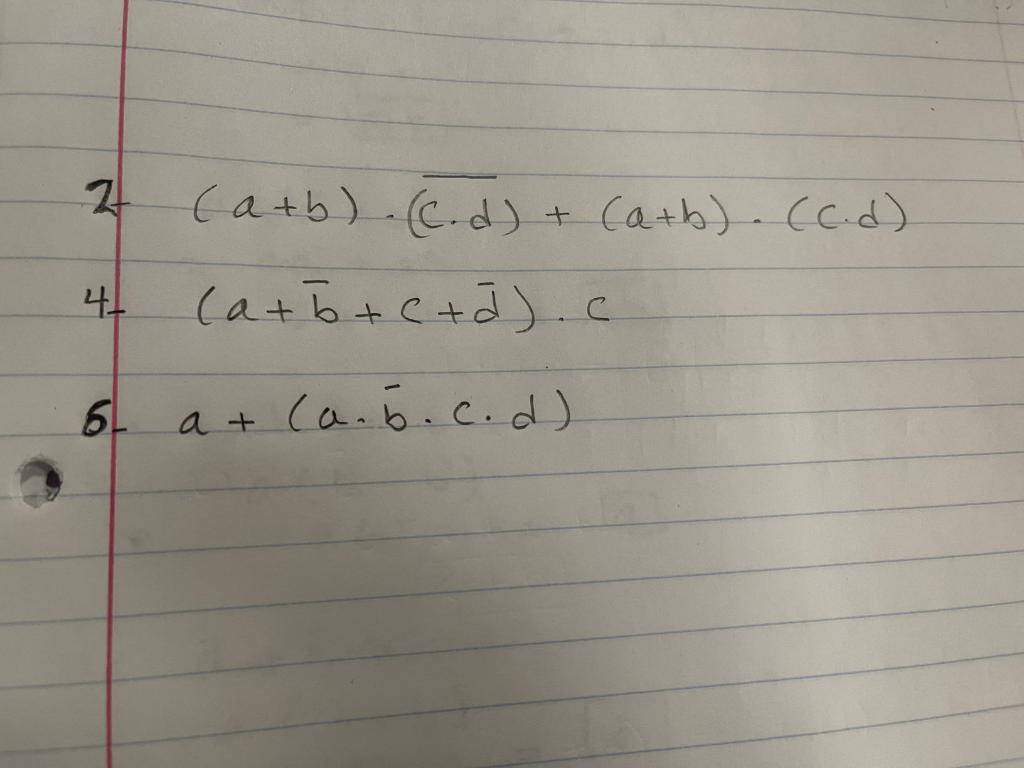 Solved Simplify the following expressions to their simplest | Chegg.com