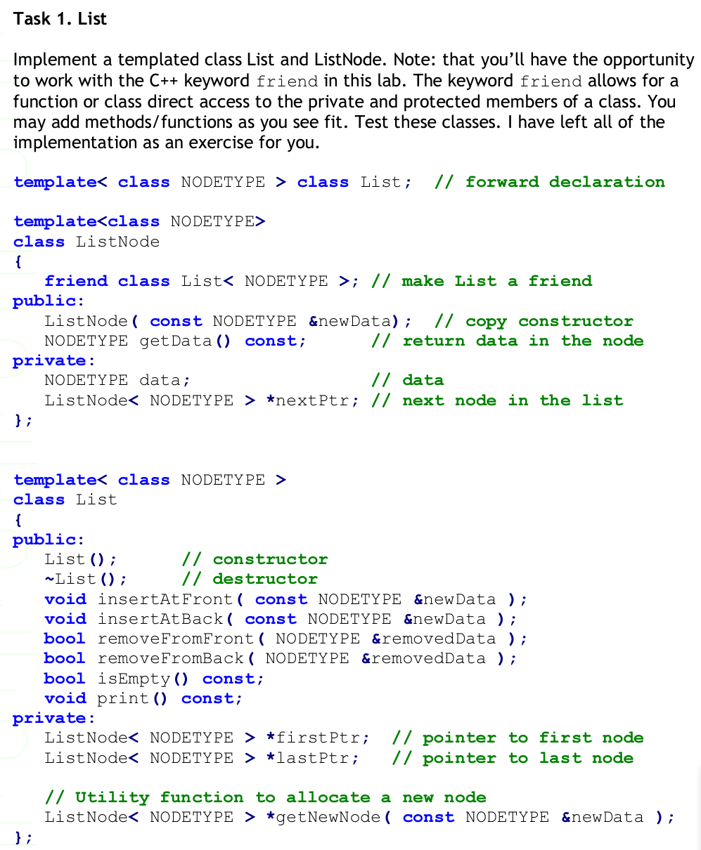 Solved Task 1. ﻿in the pictureTask 2. ﻿Queue Create a | Chegg.com