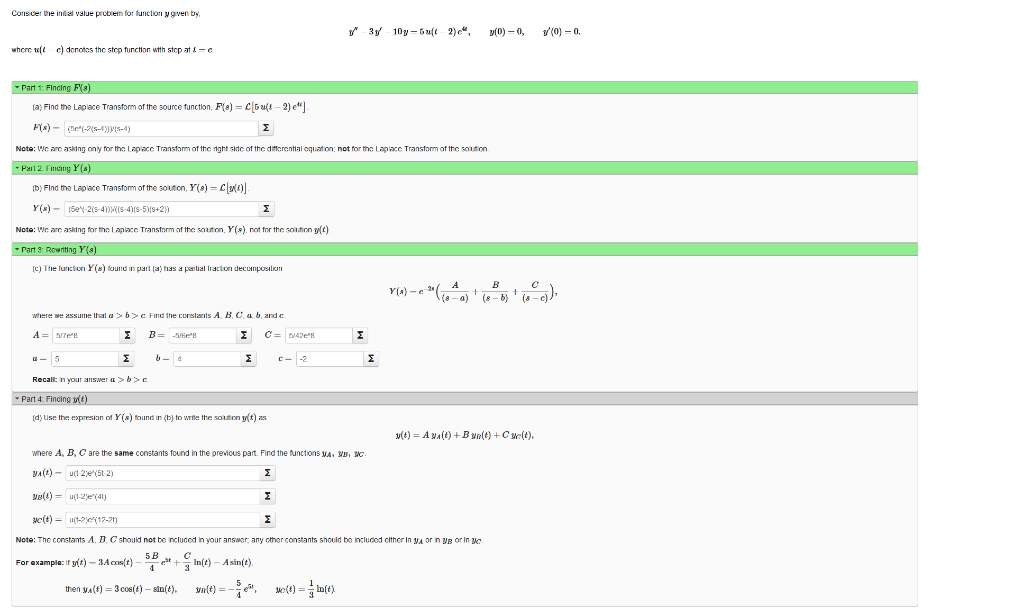 Solved Consuer toe init at value probiem for lunction y gven | Chegg.com