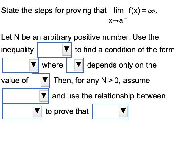 Solved Use the definition of one-sided infinite limits below | Chegg.com