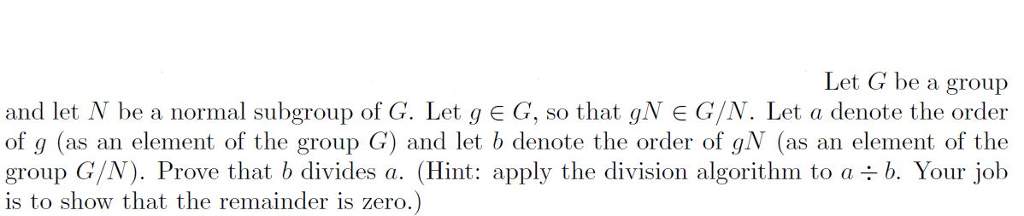 Solved Abstract Algebra Question | Chegg.com