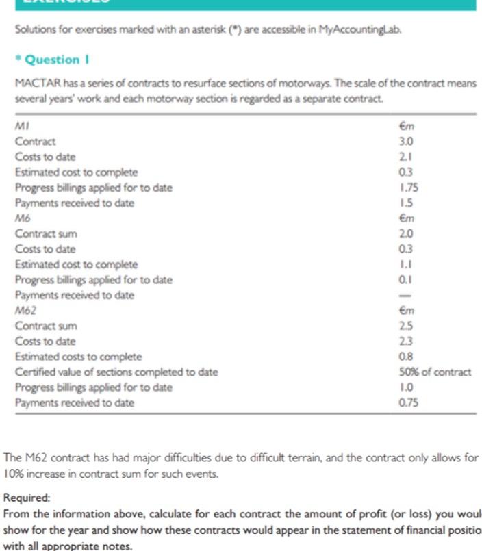 Solved Solutions for exercises marked with an asterisk (") | Chegg.com