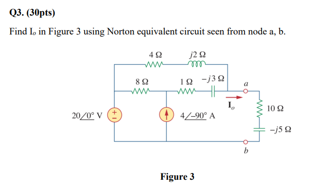 Solved Find Io in Figure 3 using Norton equivalent circuit | Chegg.com