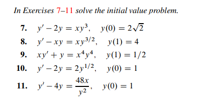 Solved In Exercises 7-11 solve the initial value problem. 7. | Chegg.com