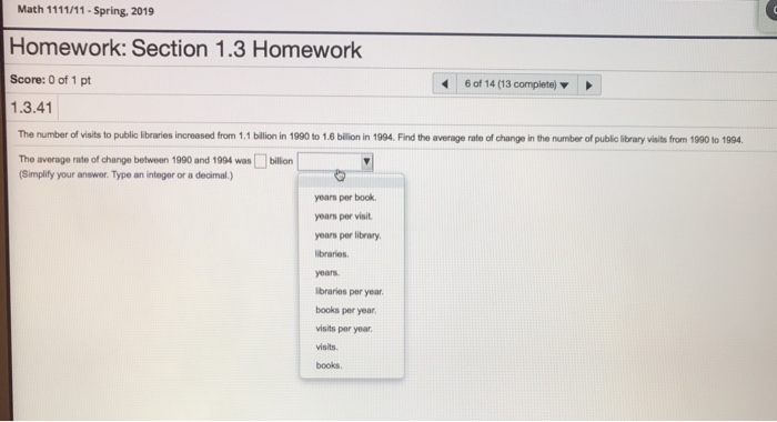 Solved Math 1111 11 Spring 2019 Homework Section 1 3