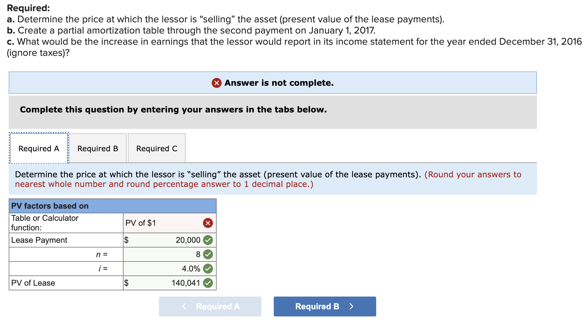 Solved Required: a. Determine the price at which the lessor | Chegg.com
