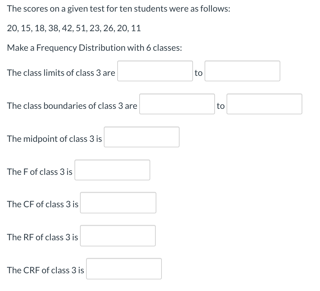 Solved The scores on a given test for ten students were as | Chegg.com