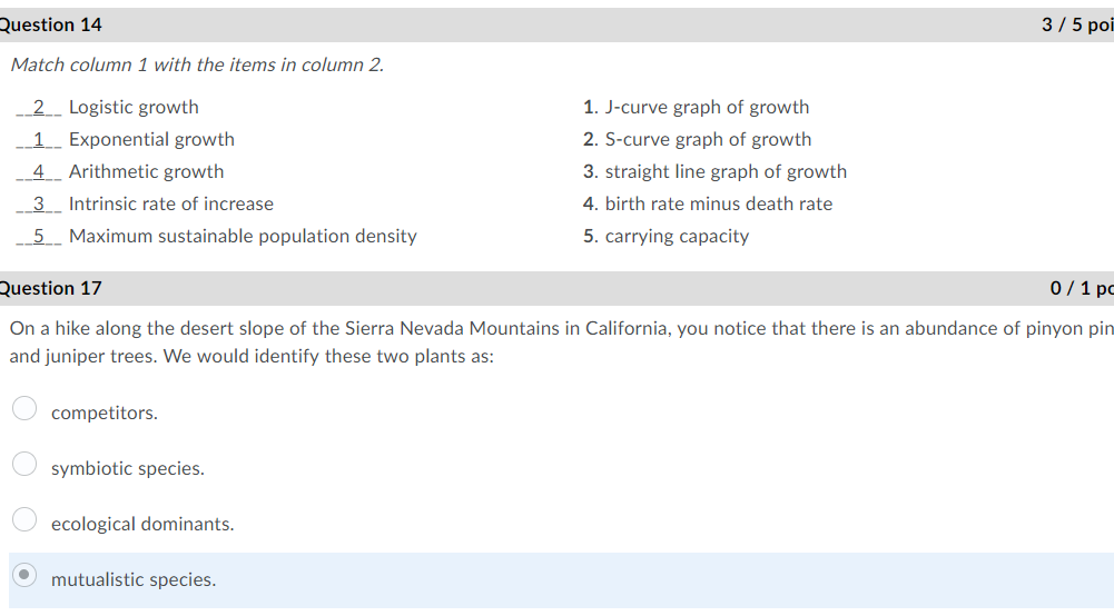 Solved ch column 1 with the items in column 2. __ Temperate | Chegg.com