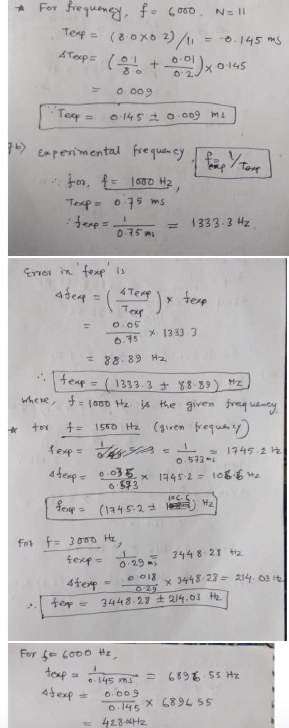 Solved 9. [6 pts] For Part 2, calculate the experimental | Chegg.com
