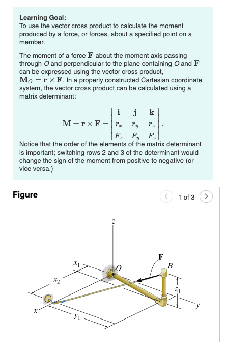 Solved Part A - Moment due to a force specified by magnitude | Chegg.com