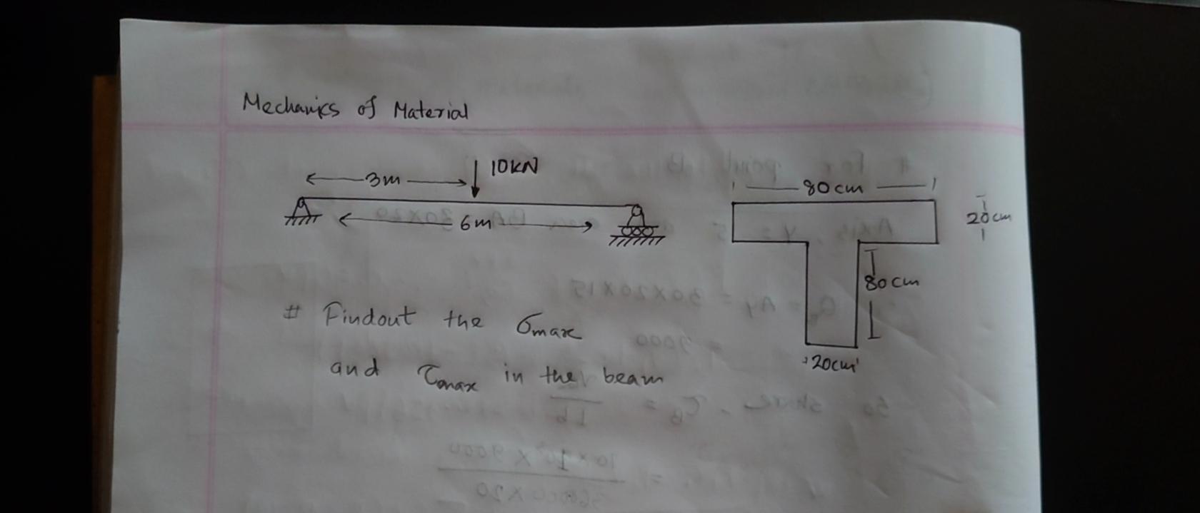 Solved Mechanics of Material \# Findout the σmax and τonax | Chegg.com