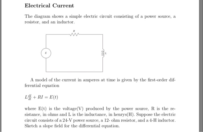 Solved Electrical Current The diagram shows a simple | Chegg.com