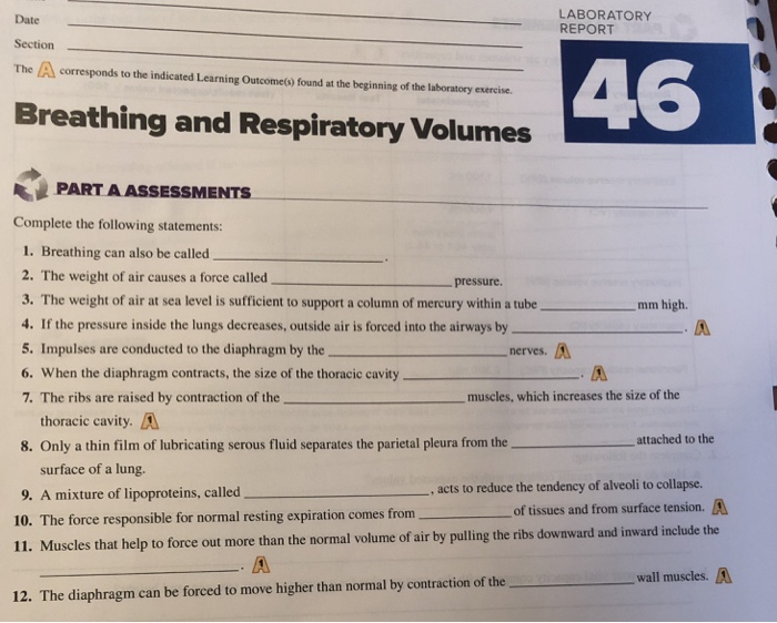Solved LABORATORY REPORT Date Section The A corresponds to | Chegg.com