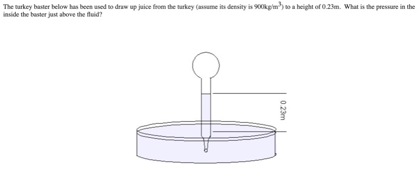 Solved The turkey baster below has been used to draw up | Chegg.com