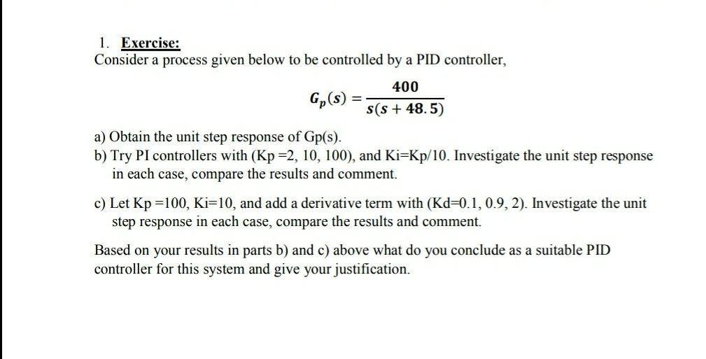 Solved 1. Exercise: Consider a process given below to be | Chegg.com