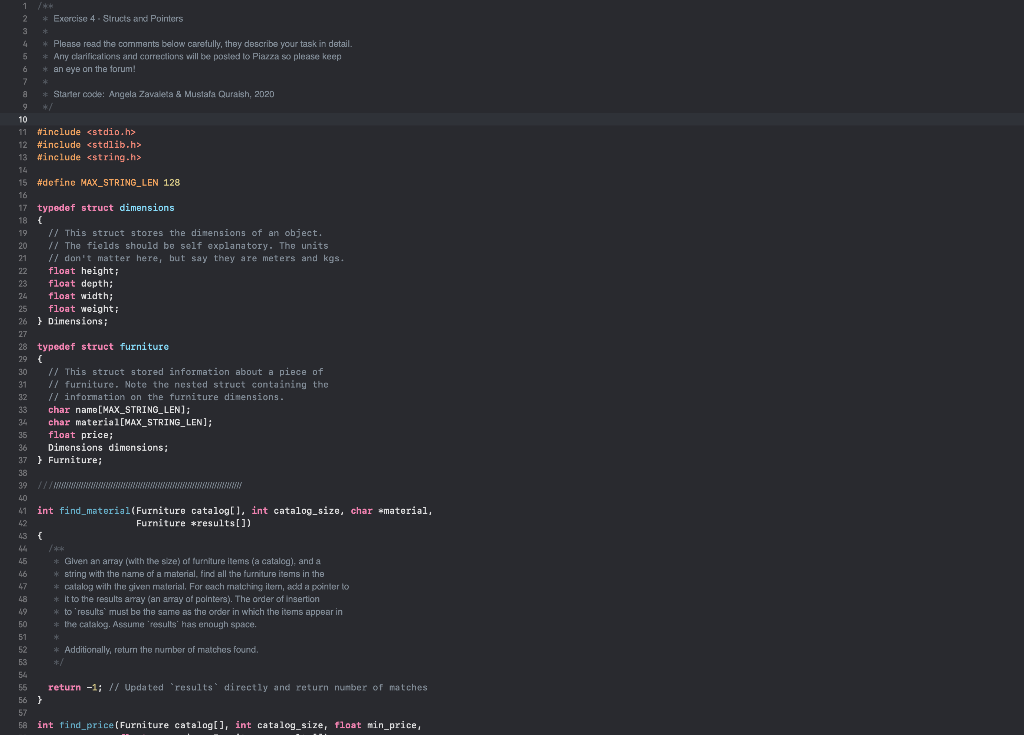 Solved Exercise 4 - Structs and Pointers Quarantine has got | Chegg.com