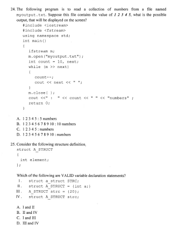 Solved 22. The statements 1 tatream instream: | Chegg.com