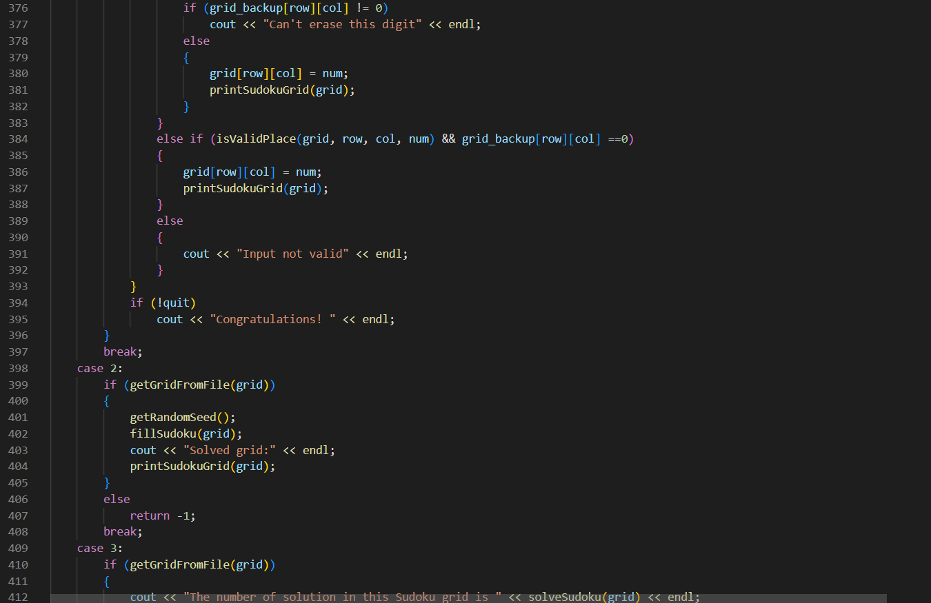 Solved Sudoku solver in C++ (DO NOT change the main | Chegg.com