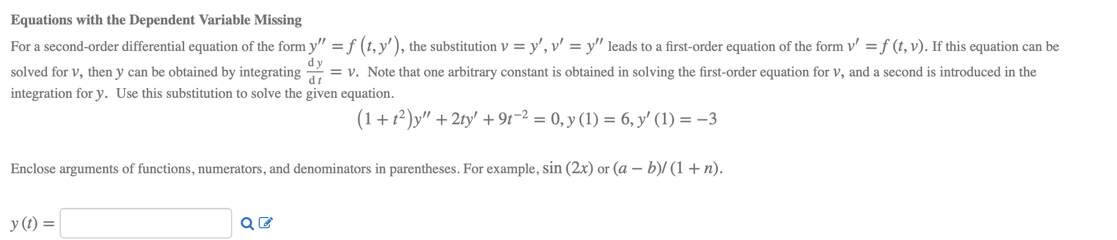 Solved Equations with the Dependent Variable Missing For a | Chegg.com